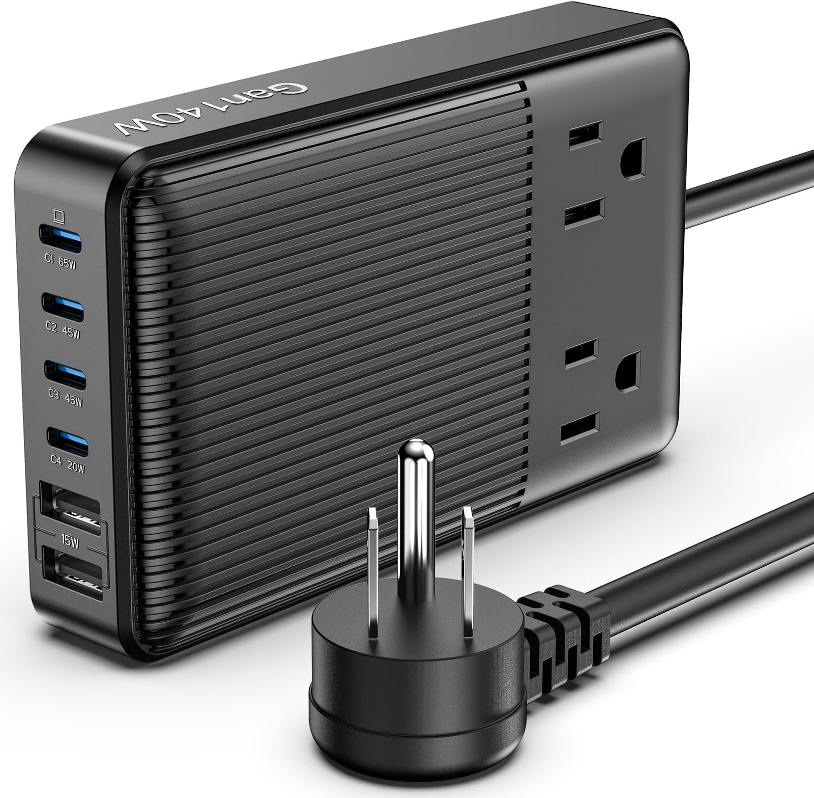 Amazon.com: SHARGE 6-in-1 Charging Station 100W GaN Power Strip PD Desk ...