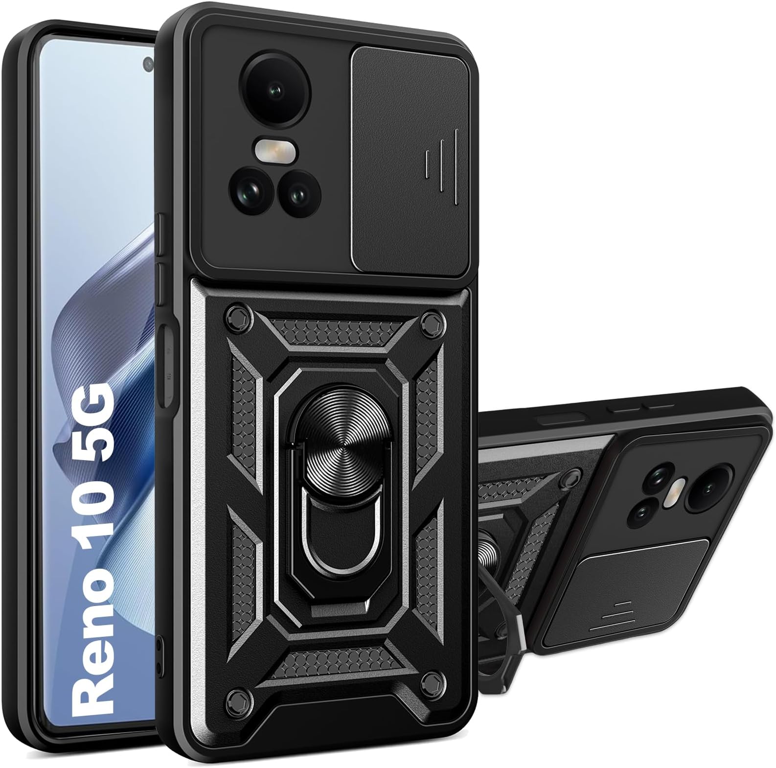QWYJ YD Funda for OPPO Reno 10 Case Uso Rudo Protector Lente Cámara ...