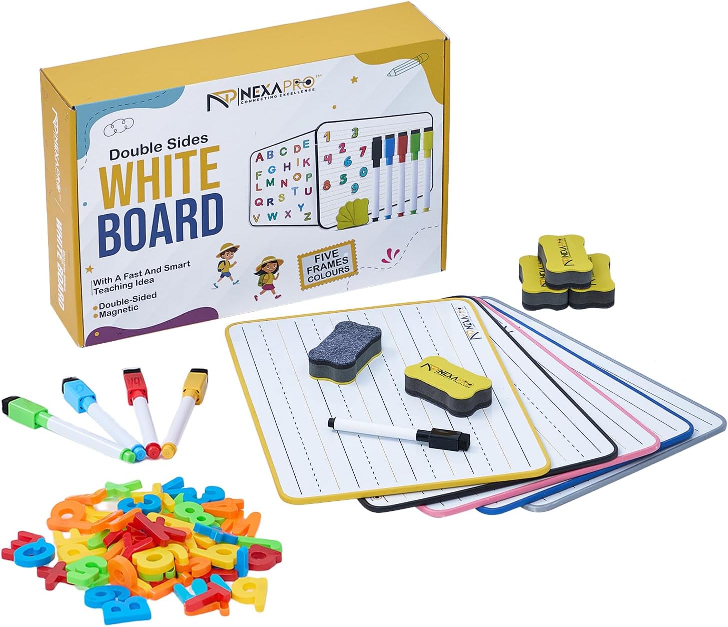 Amazon.com : 5 Pack Dry Erase Board 9x12 Magnetic Double-Sided ...