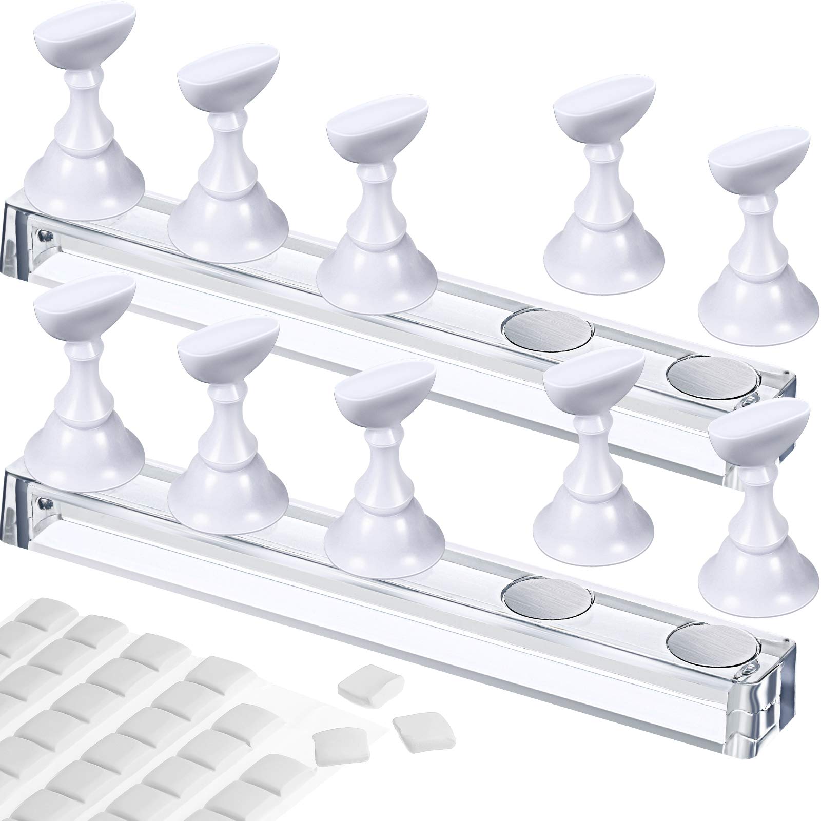 Amazon.com: Blulu 2 Set Acrylic Nail Design Practice Stands Magnetic ...