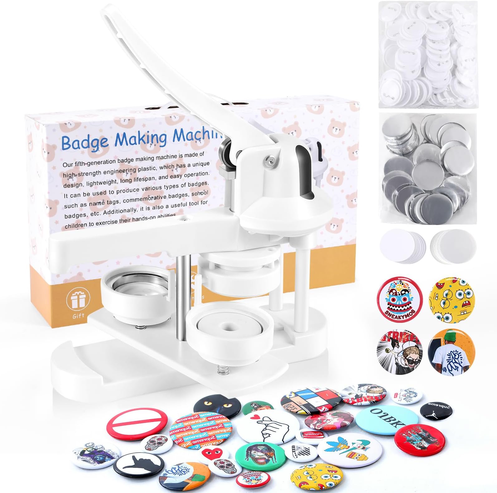Amazon.com: HOCET Button Maker,32mm(1.25 inch) Pin Maker Machine,Button ...