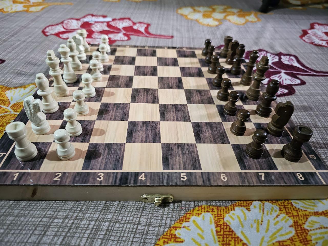 Buy Sports & Fitness Junction Wooden Folding Chess Set 2 Players ...