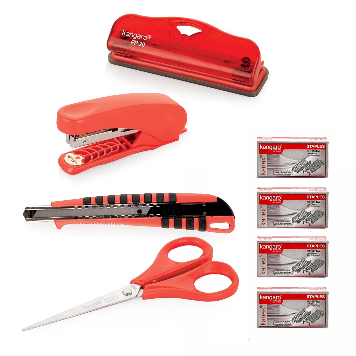 Office Stationery Set, Stapler NR-10, Punch PP-20, Scissor KS-152 ...