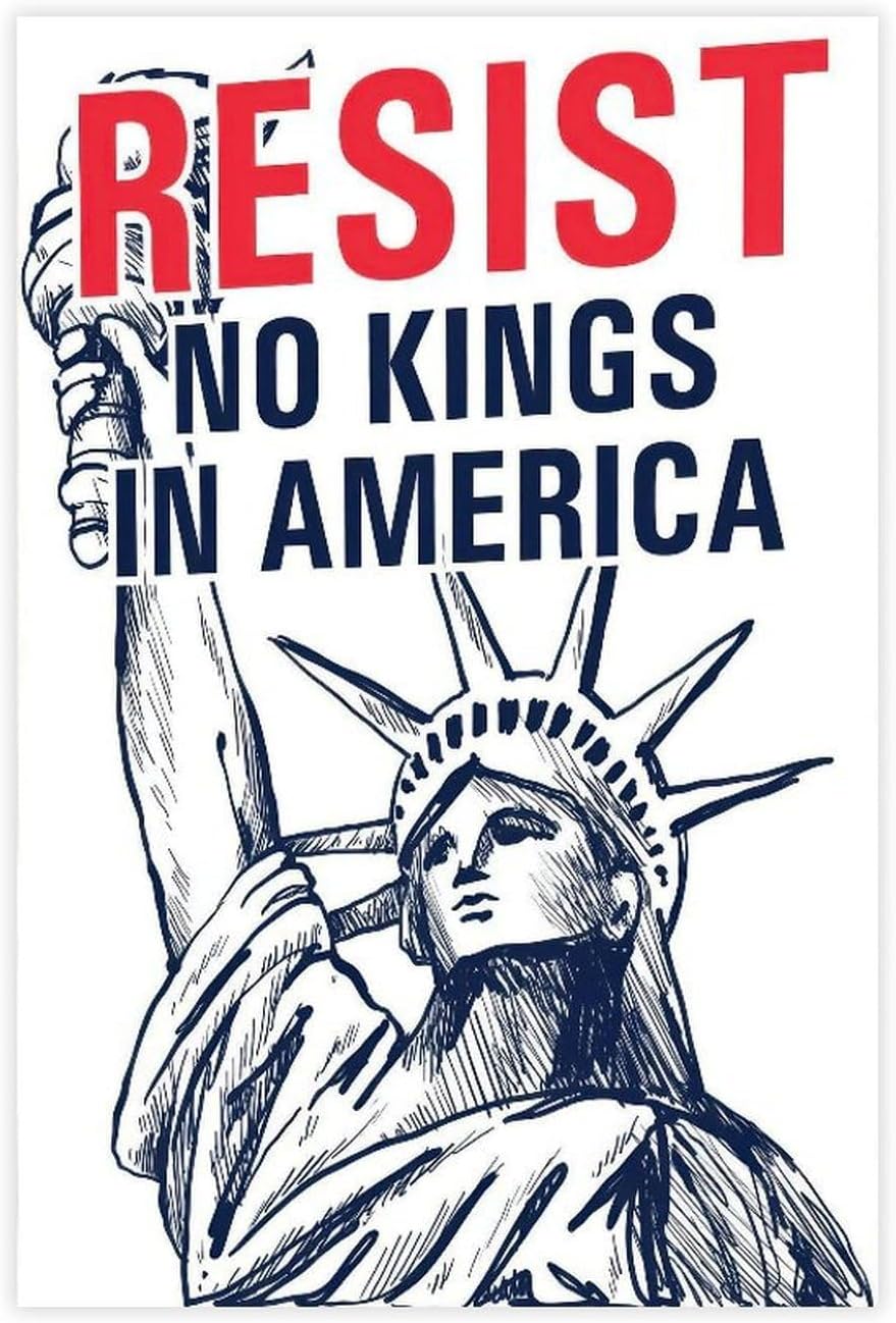 Amazon.com: Fotuven Resist No Kings in America Protest Poster Printable ...