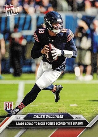 Amazon.com: 2024 Topps Now Football #8 Caleb Williams Rookie Card ...