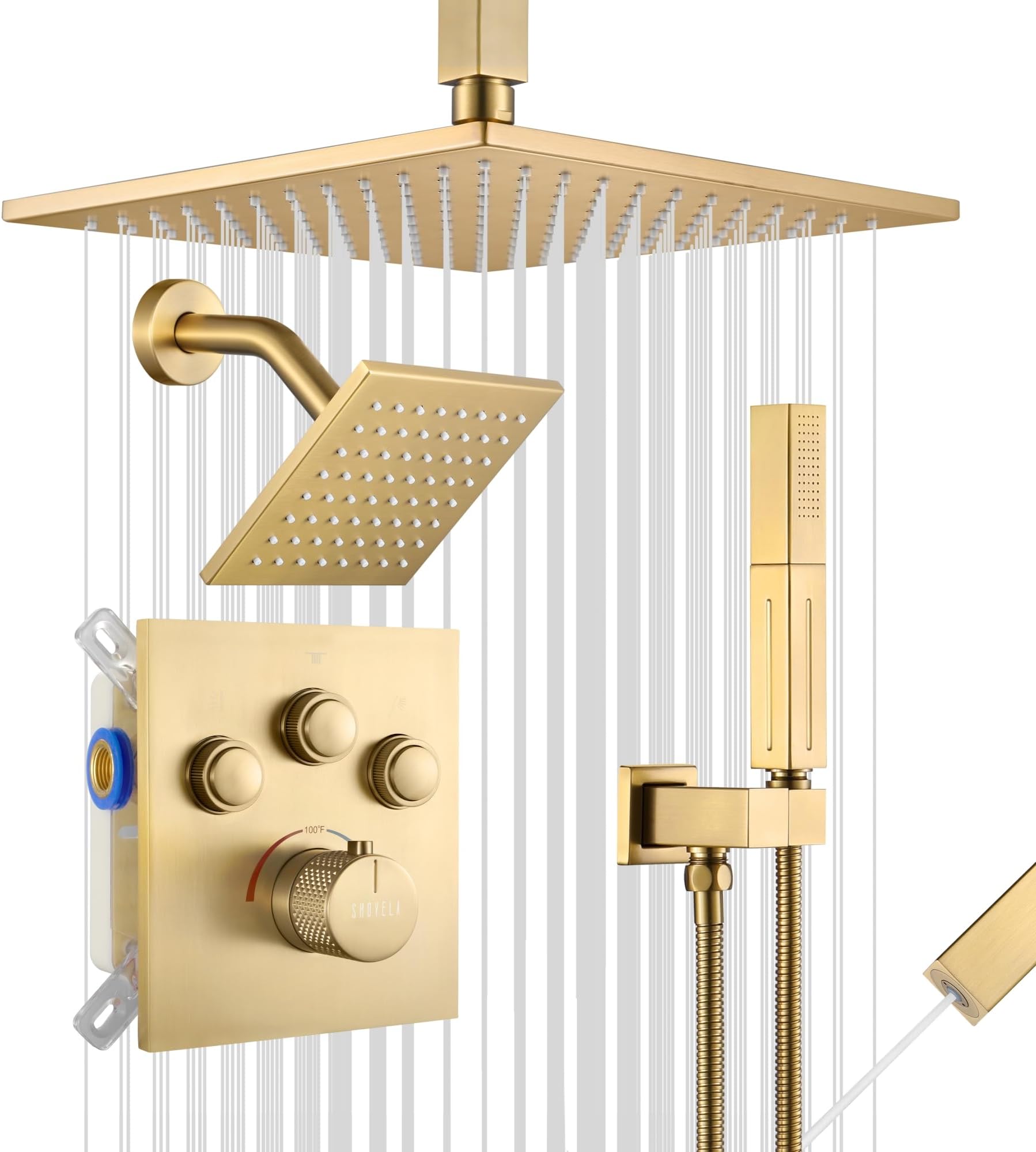 Octo 7 Shower System - High Rise Shower Arm - Amazon.com