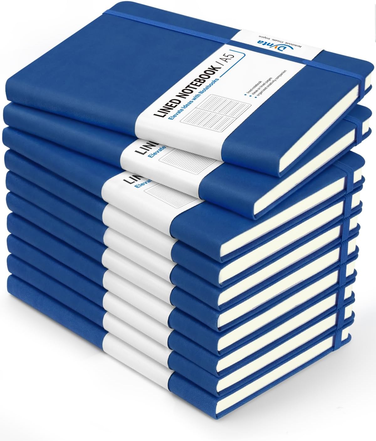 Amazon.com : Dynta Hardcover Journal Notebooks, 10 Packs A5 Lined ...