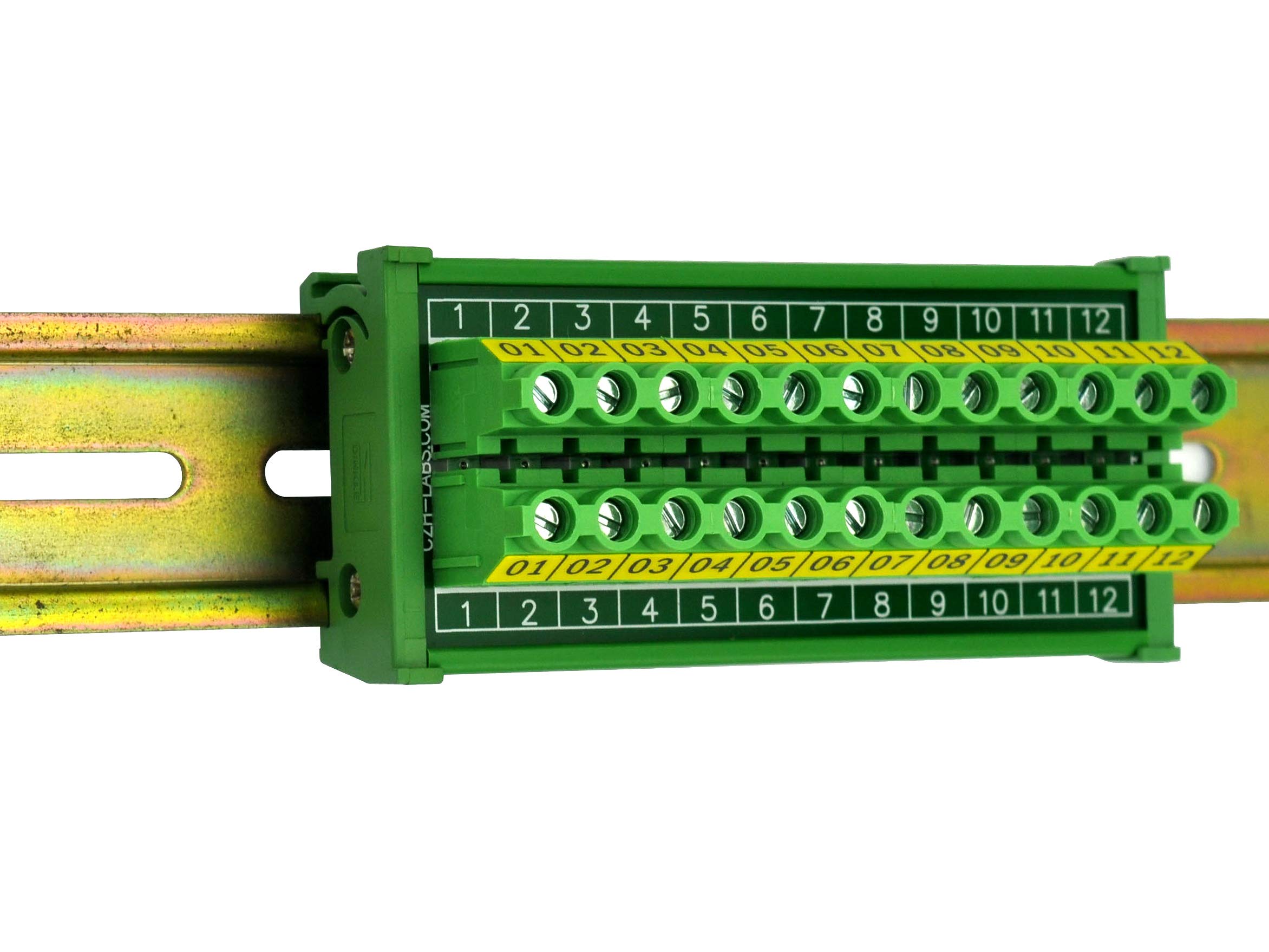 Snapklik.com : DIN Rail Mount 30A/300V 12 Position Screw Terminal Block ...