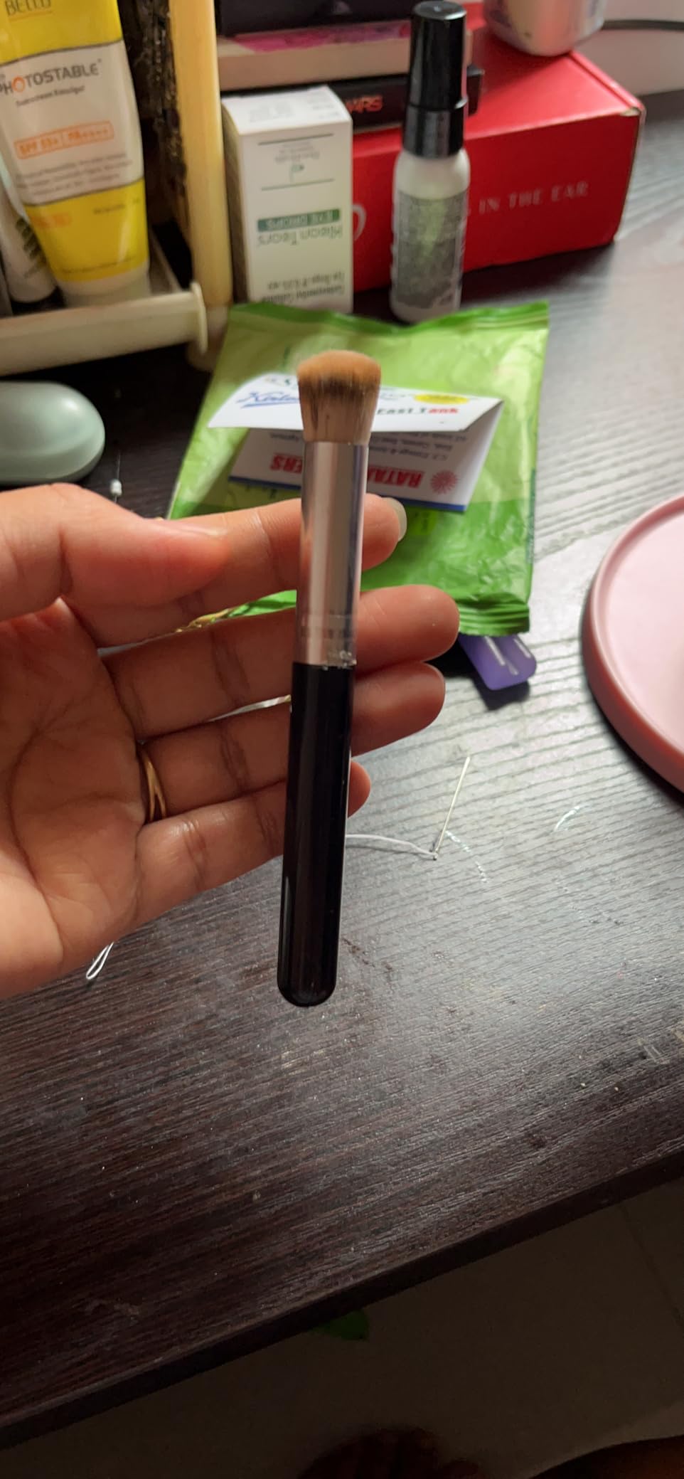 Gleva Angle Flat Small Concealer Brush, Small Nose Contour Brush ...