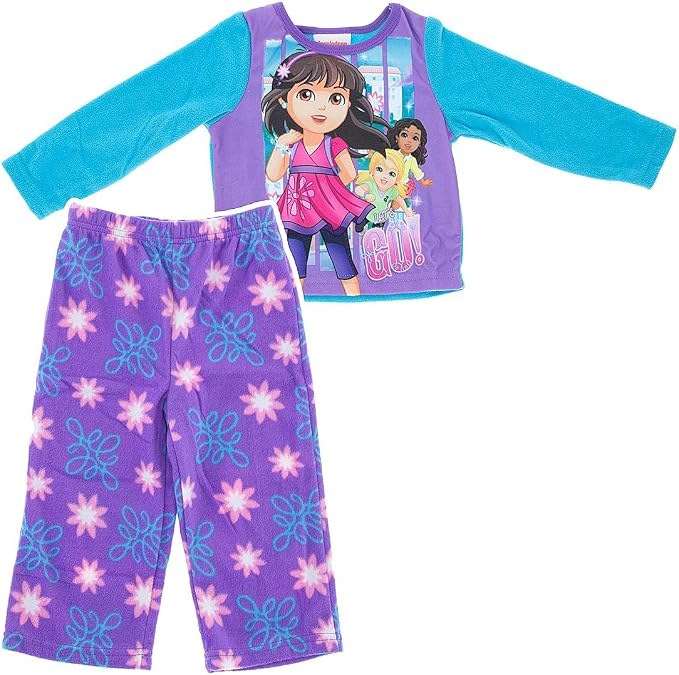 Amazon.com: Nickelodeon Little Girls' Dora and Friend's Pajama Set (2T ...