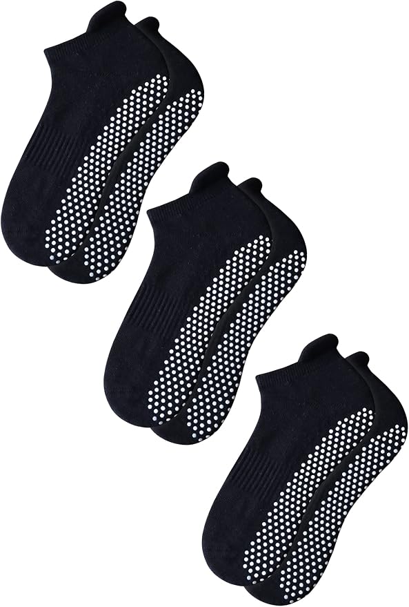 Amazon.com: RATIVE Anti Slip Non Skid Barre Yoga Pilates Hospital Socks ...
