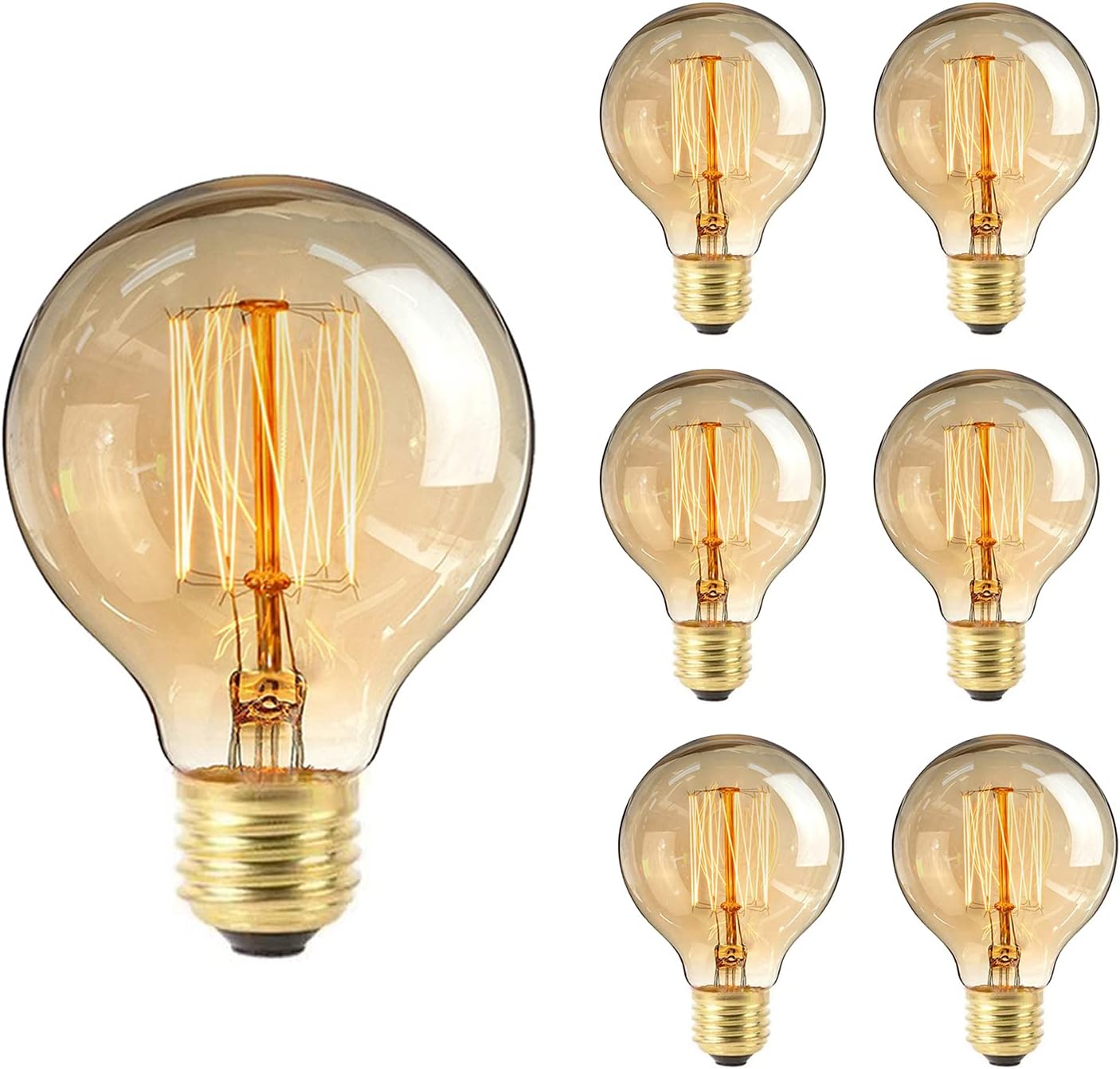YOUDIAN Vintage Edison Light Bulb, Dimmable Vintage Light Bulbs 40W E27 ...