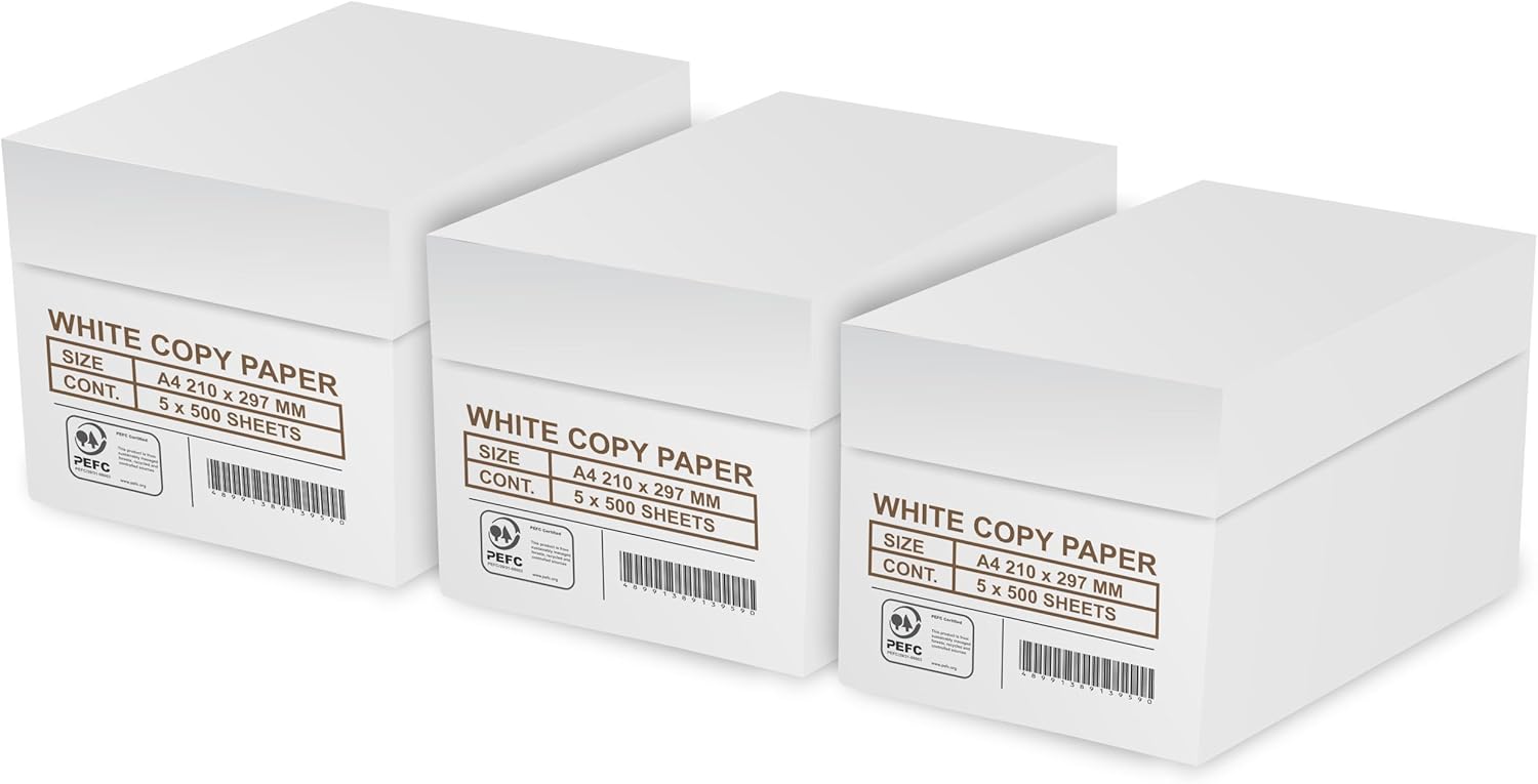 Printer Paper A4 White - 80 GSM Multifunction Laser Inkjet Paper - Pack ...