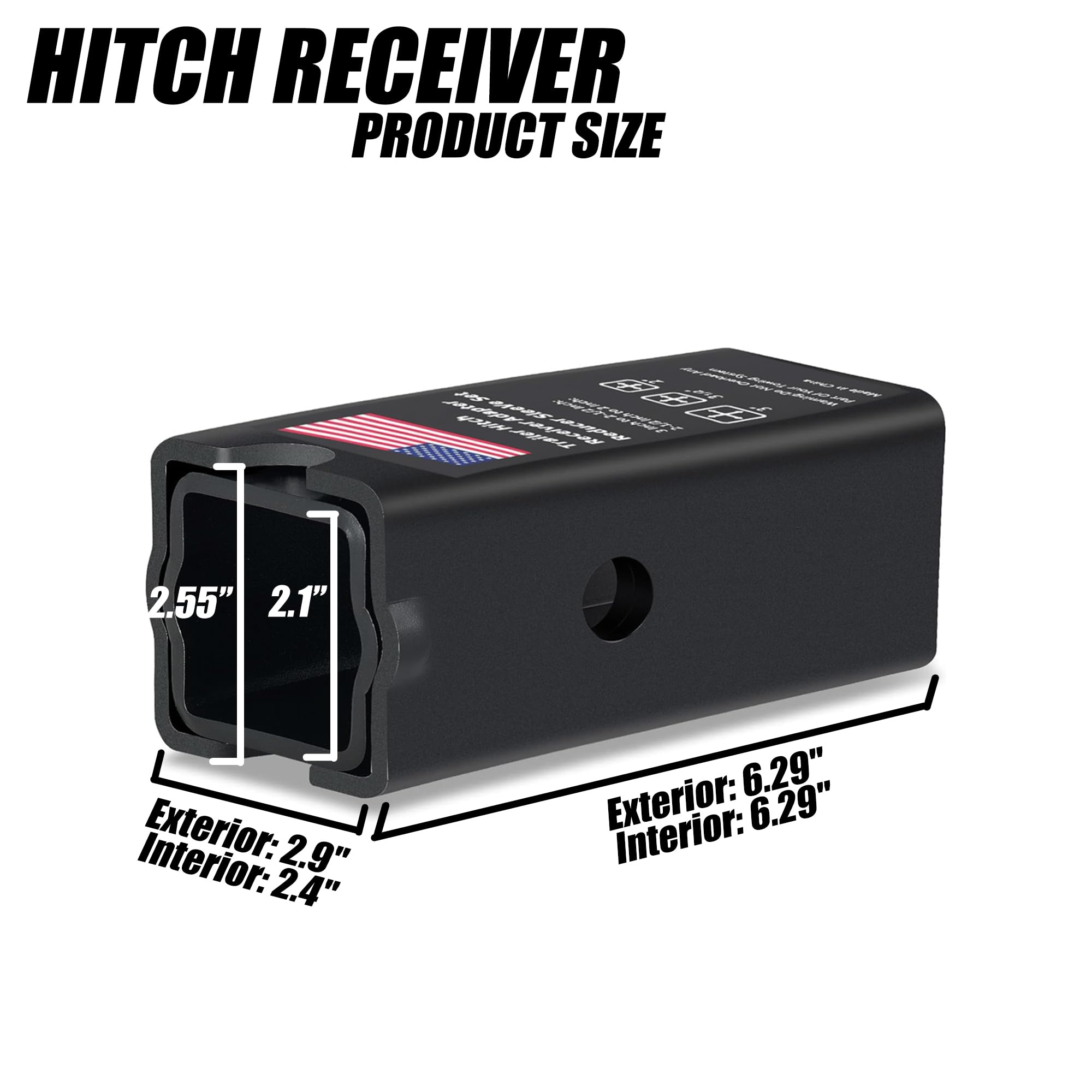 Snapklik.com : AUTODUNK Trailer Hitch Receiver Adapter Reducer Sleeve Set