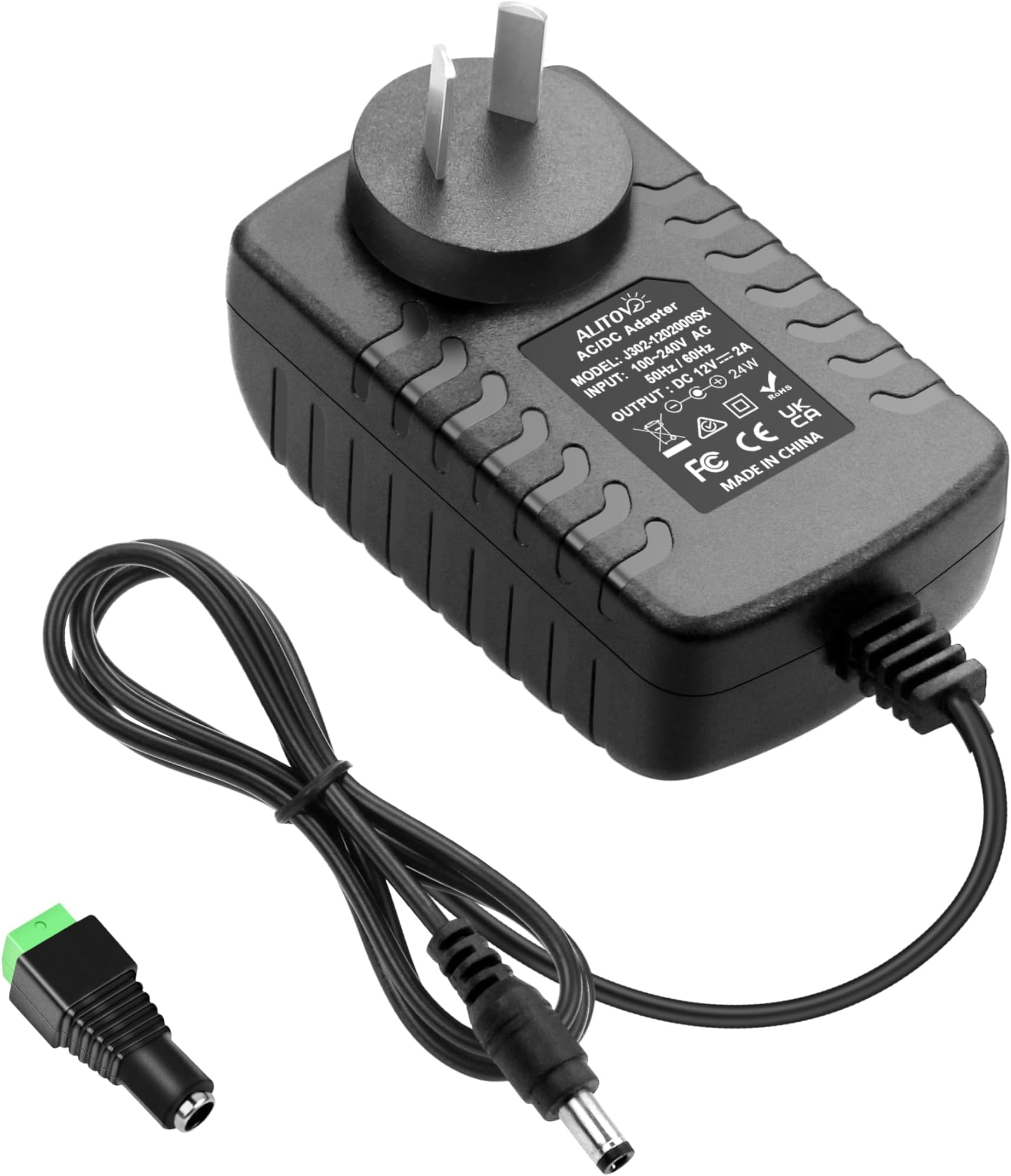 ALITOVE 12V DC Power Supply 2A 24W AC/DC Adapter 220~240V AC to DC 12 Volt 2 Amp 1.8A 1.5A 1.2A ...