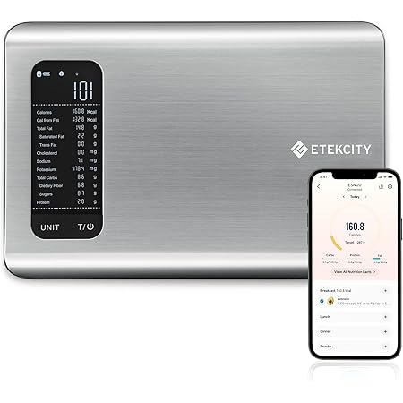 Amazon.com: Perfect Portions Digital Scale with Nutrition Facts Display in Silver : Home & Kitchen