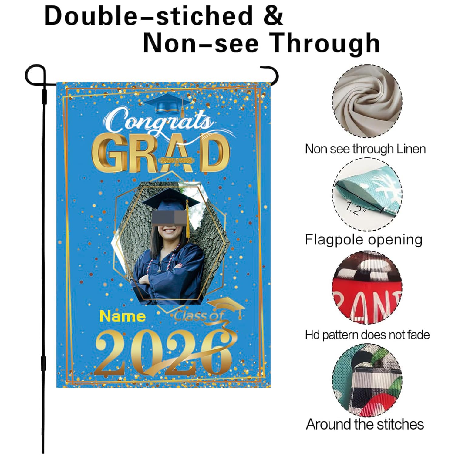 Snapklik.com : Dicodes Personalized Graduation Garden Flag 2026 ...