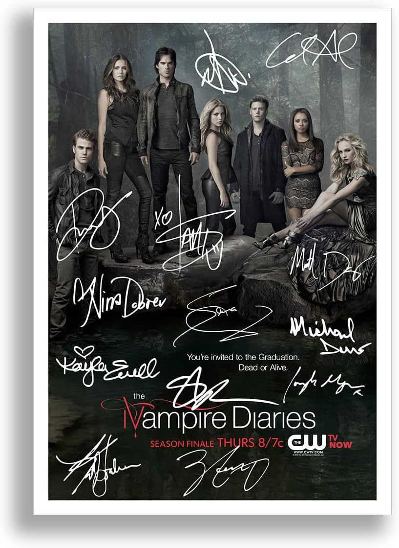 Memorabilia The Vampire Diaries Cast Signed Autograph Signature A4 ...