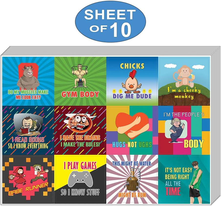 Buy Creanoso Cheeky and Funny Stickers Series 2 (10-Sheet) – Total 120 ...