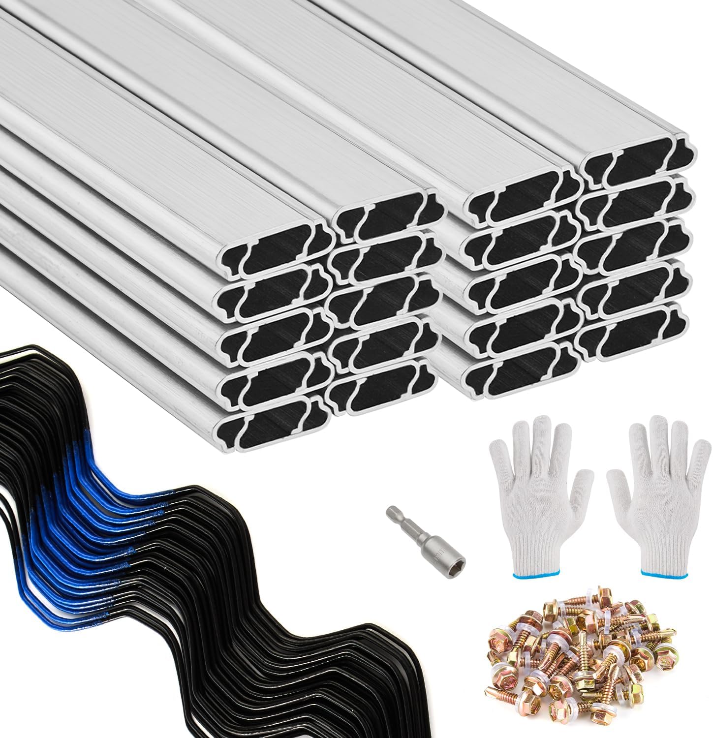 Amazon.com : 40-Pack Greenhouse Spring Wire & Lock Channel Kit | 3.28 ...