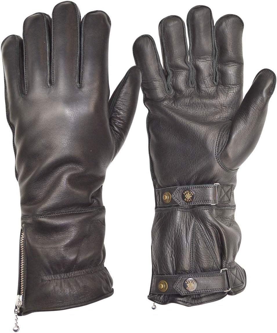 Goldtop Mens Classic Fleece Lined Windstopper Leather Motorcycle ...