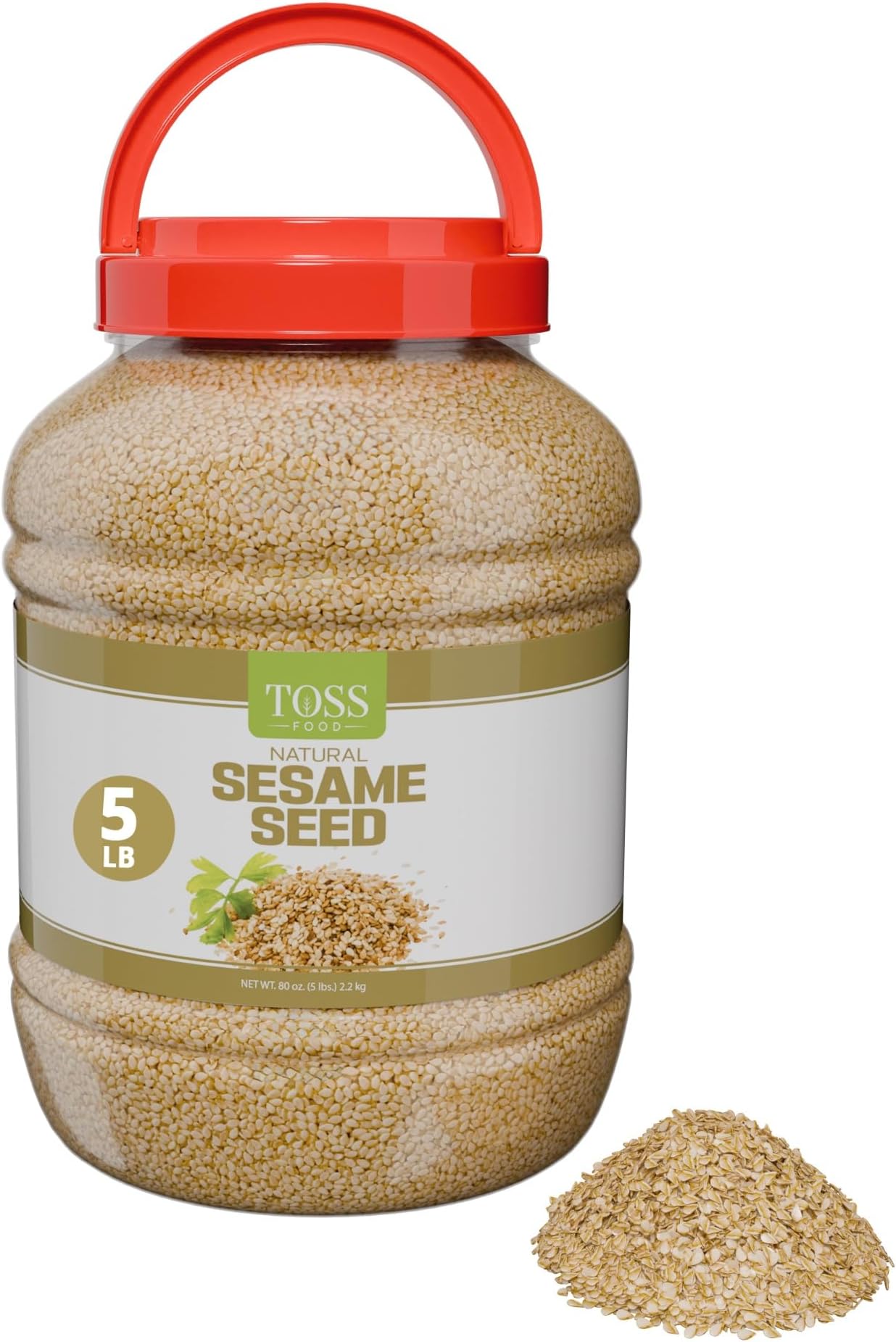 Amazon.com : Toasted Sesame Seeds Natural 5 Pounds Bulk Bag-Heat Sealed ...