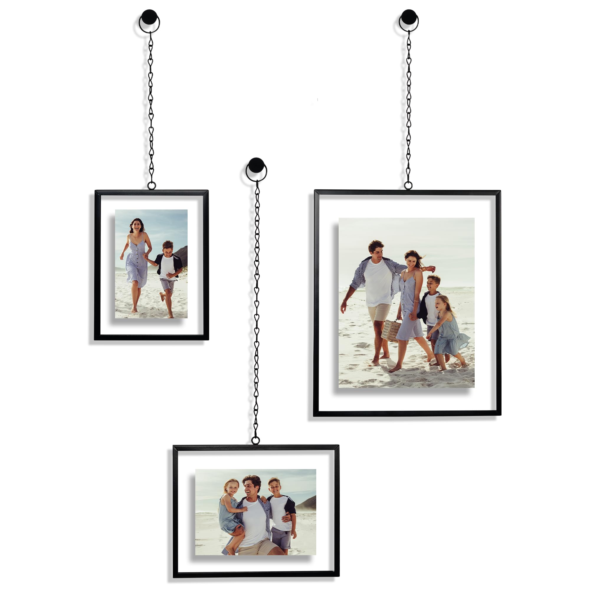 Amazon.com: Americanflat Metal Floating Frame with Chain - Set of 3 ...