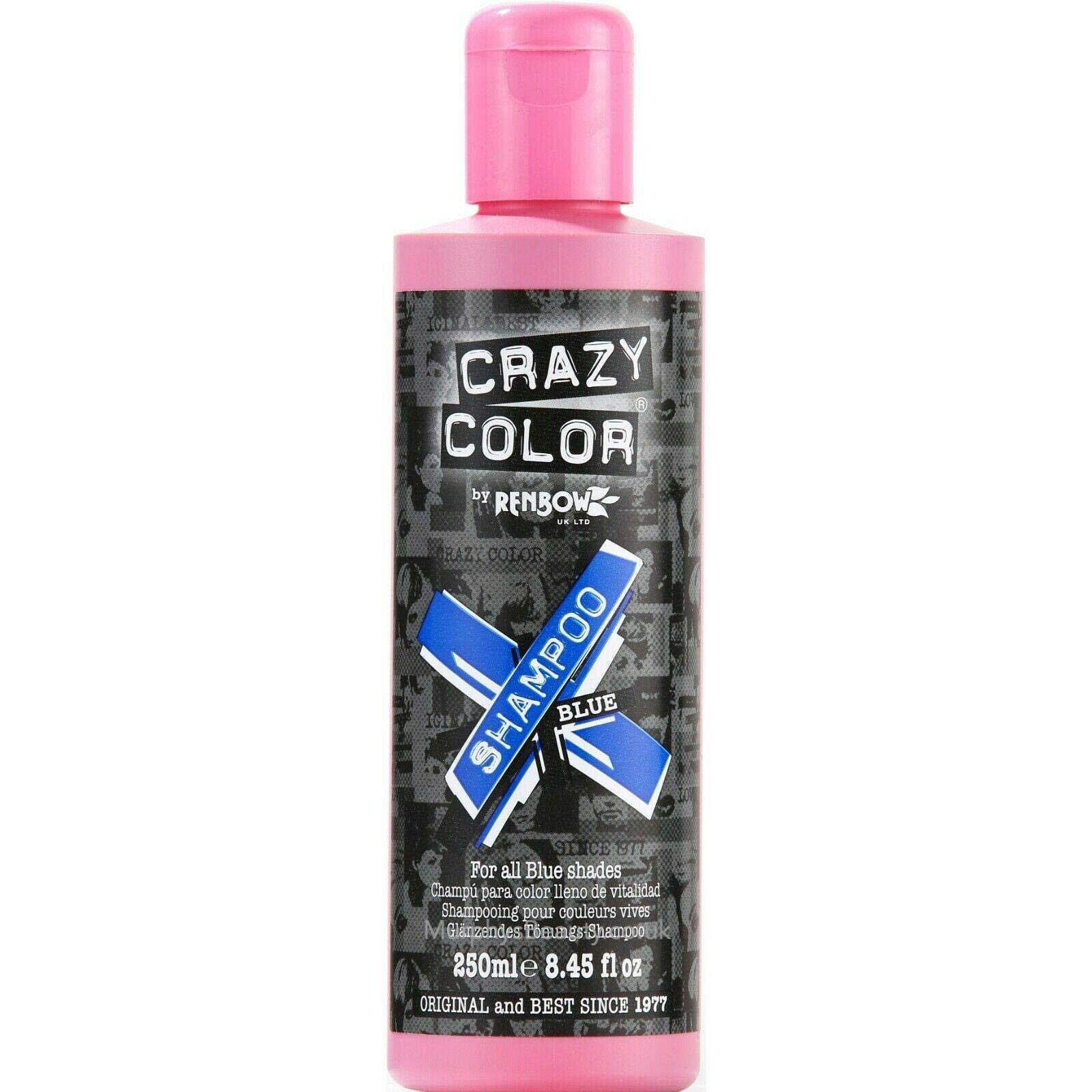 Crazy Color Shampoo For Coloured Hair 250ml (Blue) : Amazon.co.uk: Beauty