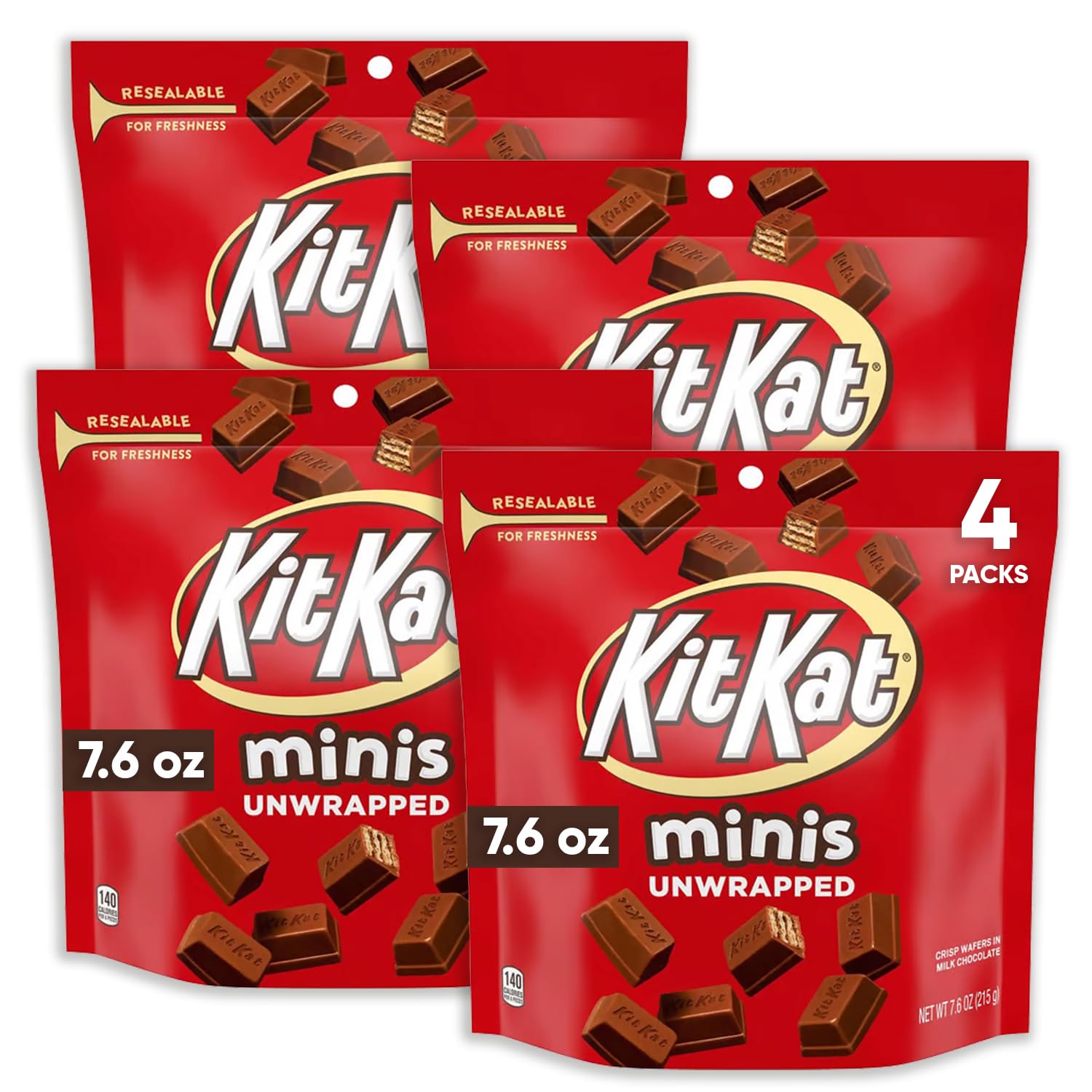 Amazon.com : Minis Unwrapped Chocolate Bar - 4 Packs (7.6oz Each ...