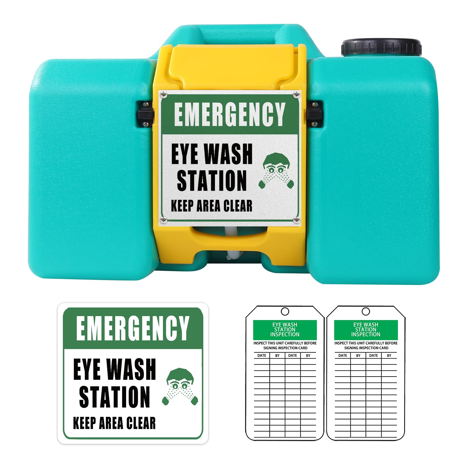 Ezcasch Portable Eyewash Station 8-Gallon OSHA Approved with One ...