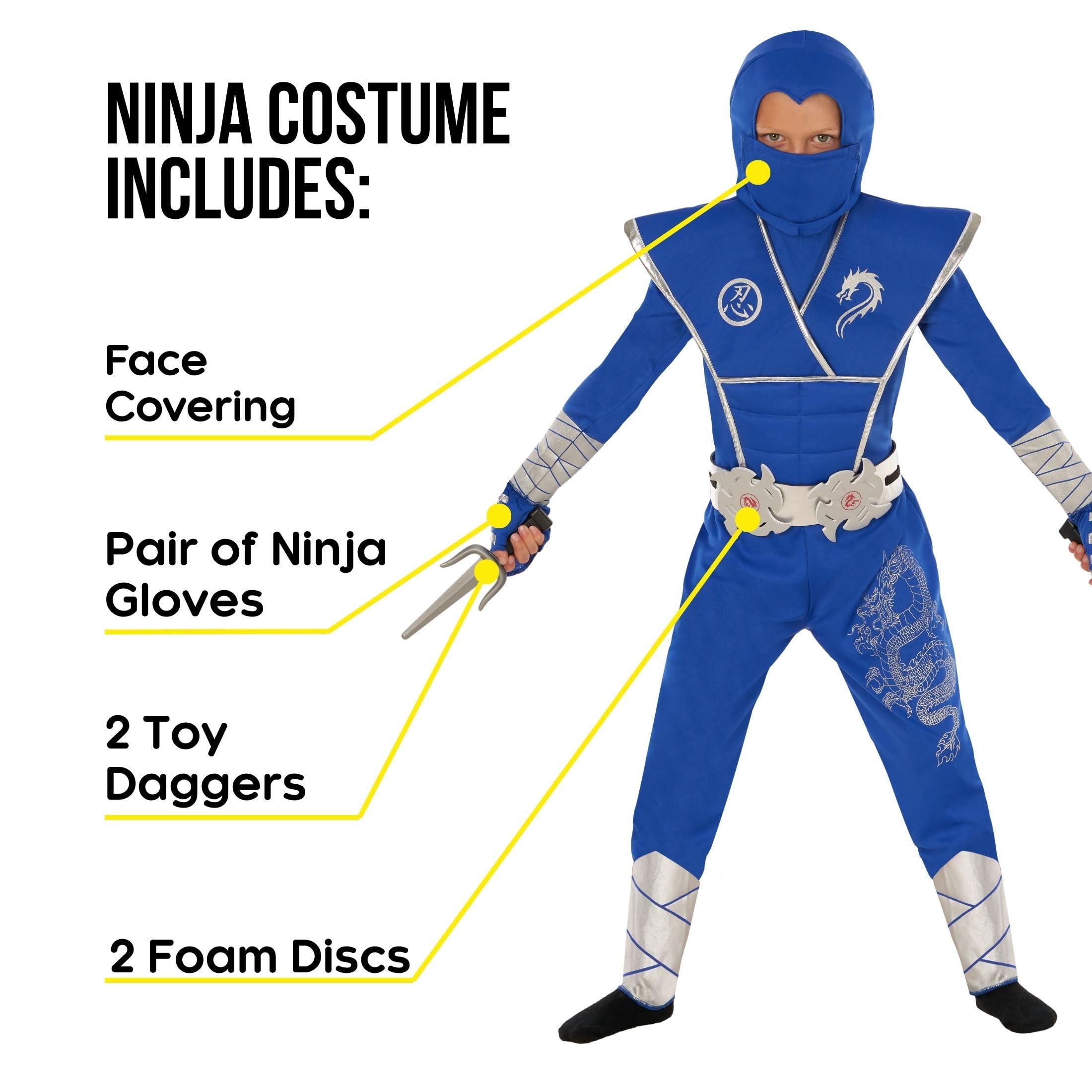 Snapklik.com : Morph Deluxe Blue Boys Ninja Costume