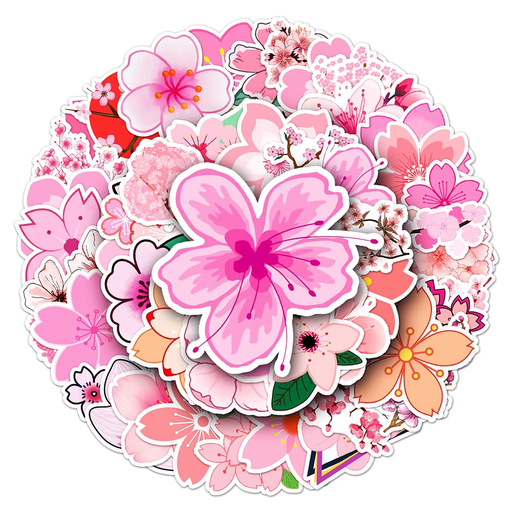 Amazon.com: Sakura Stickers for Teens Boy Girls Kids|50 Pcs|Bright ...