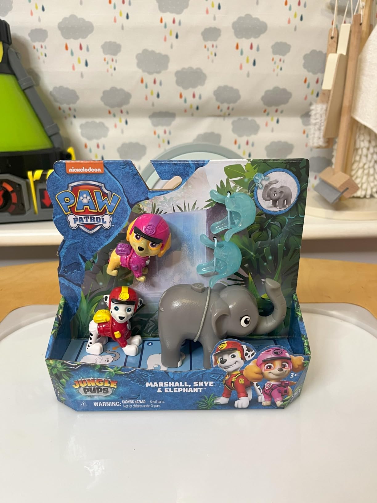 Paw Patrol: Jungle Pups Marshall, Skye & Elephant Action Figures with ...