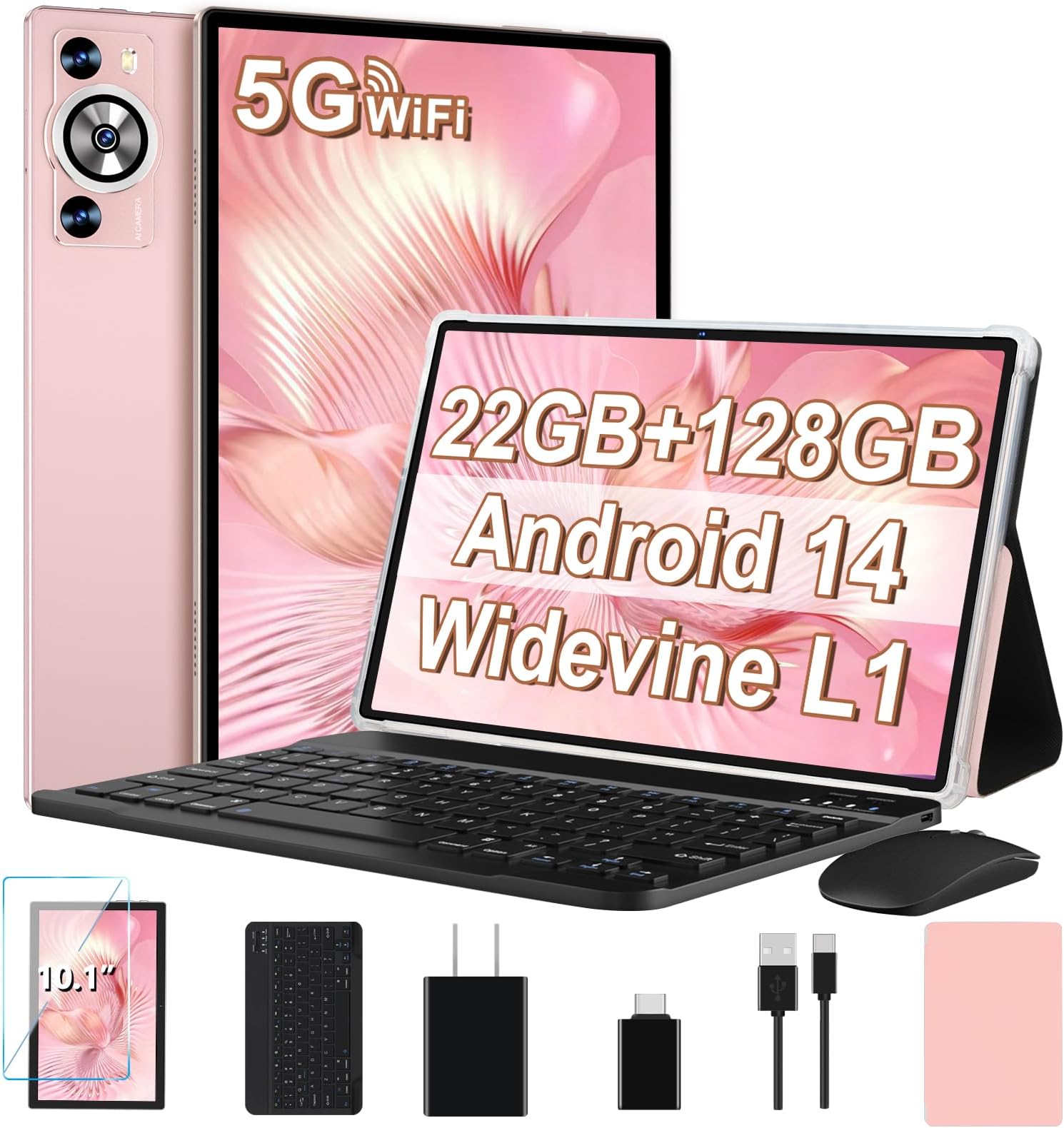 Amazon.com : 2025 Android 14 Tablet 22GB RAM 128GB ROM 1TB Expand, 10.1 ...