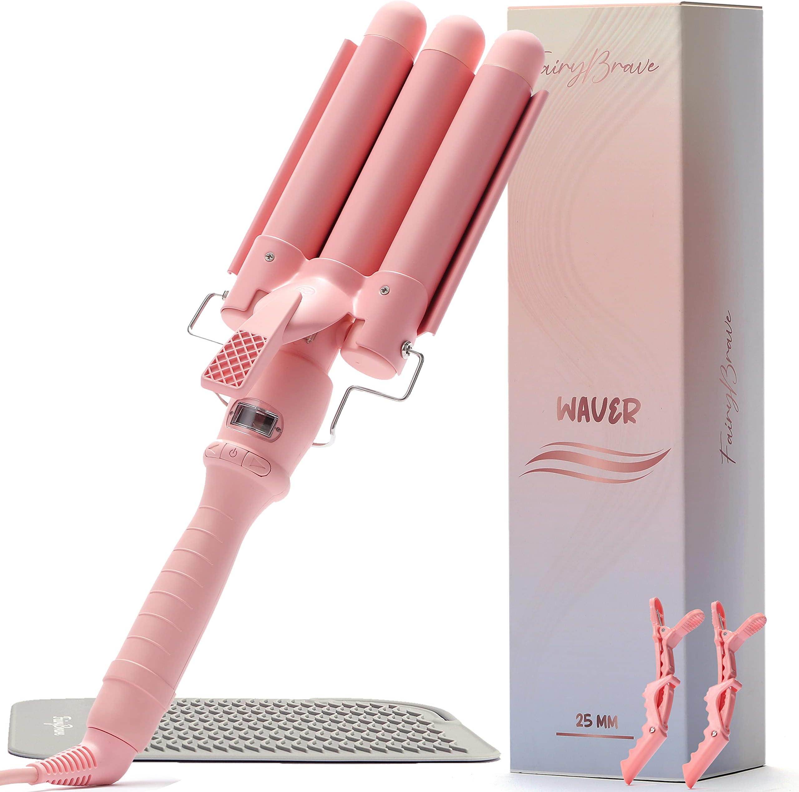 Amazon.com: 3 Barrel Curling Iron Wand - Triple Hair Waver & Crimper ...