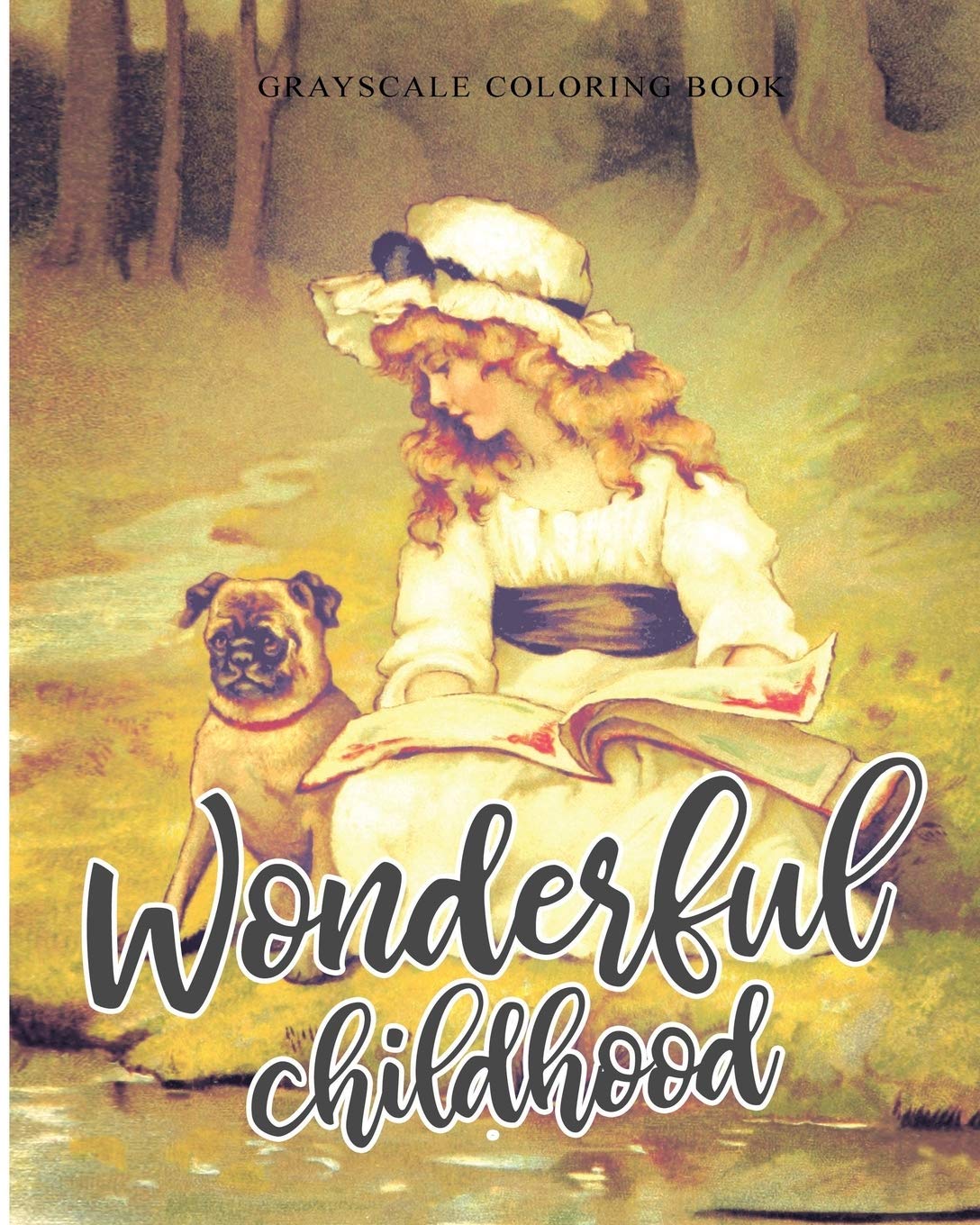 Amazon.com: Wonderful Childhood Grayscale Coloring Book: Colouring book ...