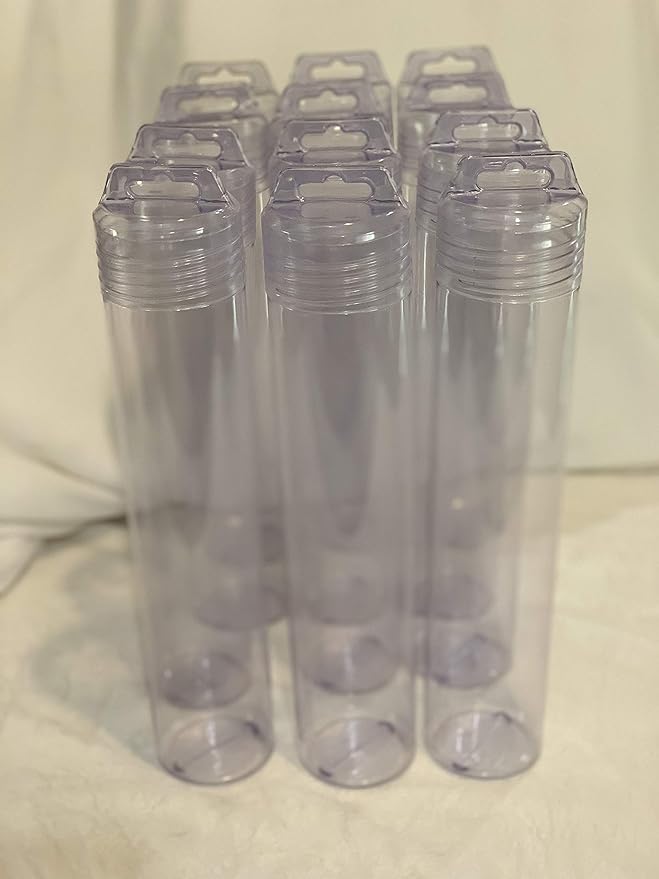Amazon.com: Plastic Clear Tubes Extra Large Containers Storage Shipping ...