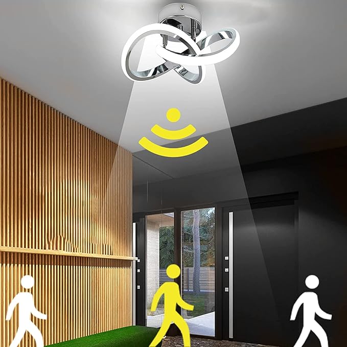 Motion Sensor LED Ceiling Light Indoor, 9.5 inch Closet Lights Motion ...
