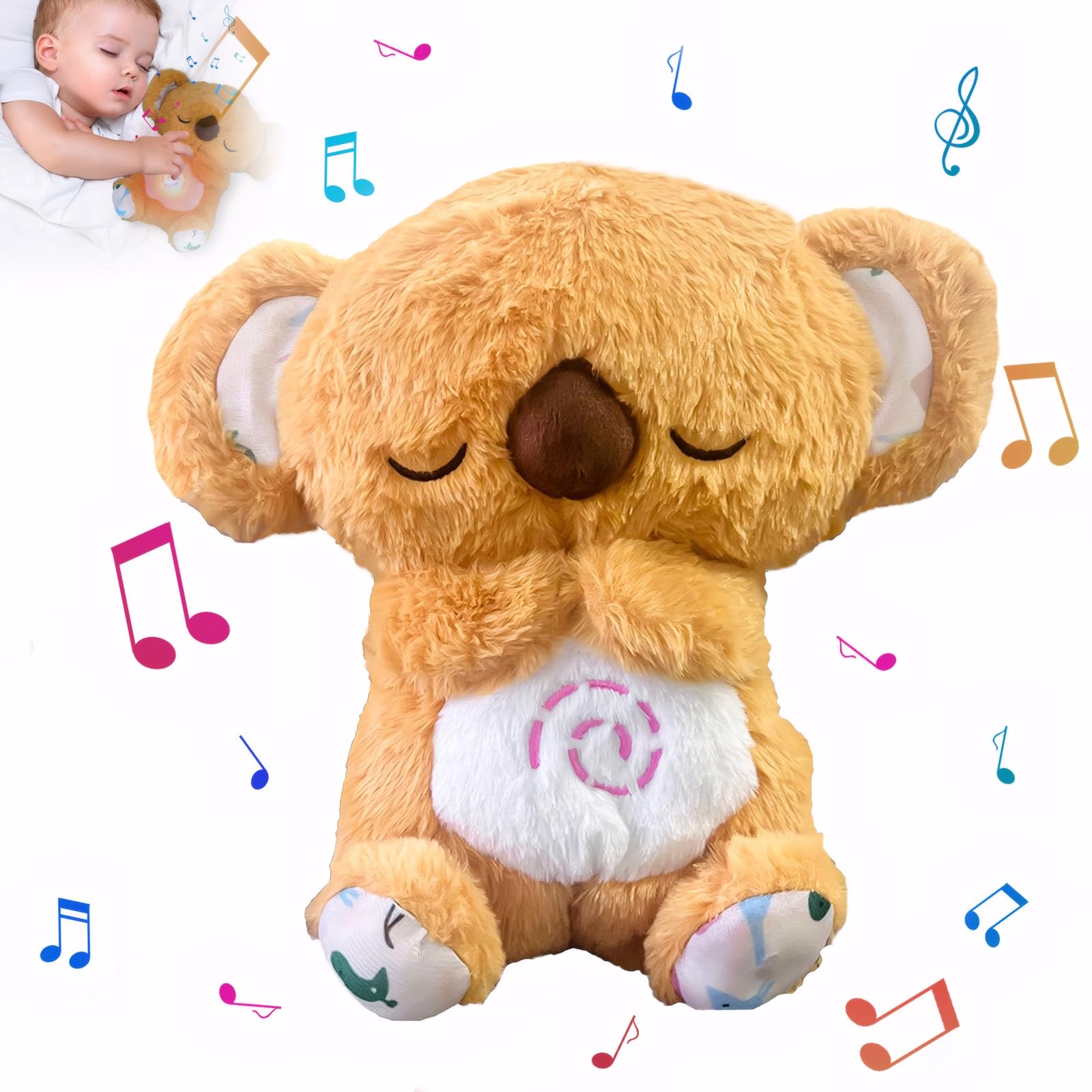 Hocklliy Anxiety Relief Koala, Breathing Teddy Bear for Anxiety ...