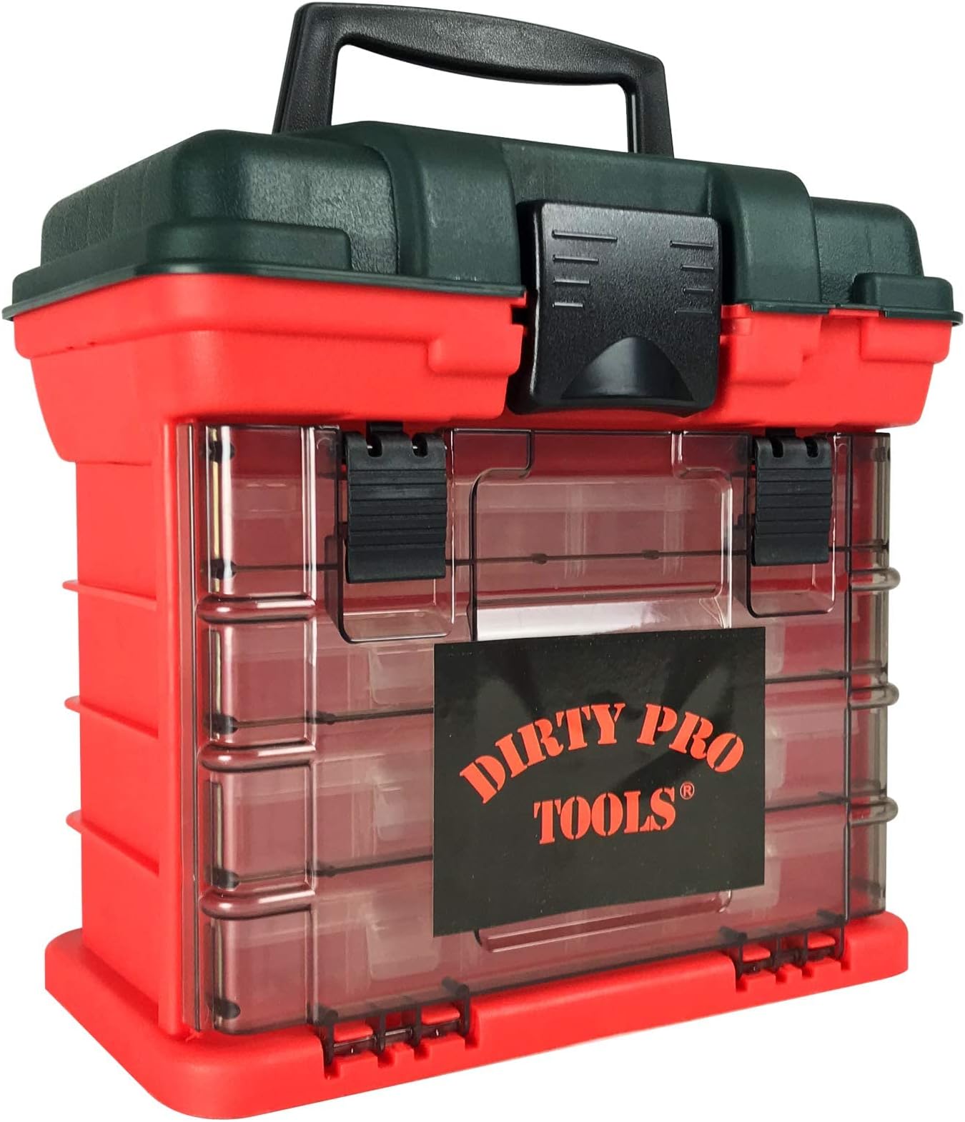 Utility DIY Storage Tool Box Carry Case 4 Drawers & Organiser Dividers ...