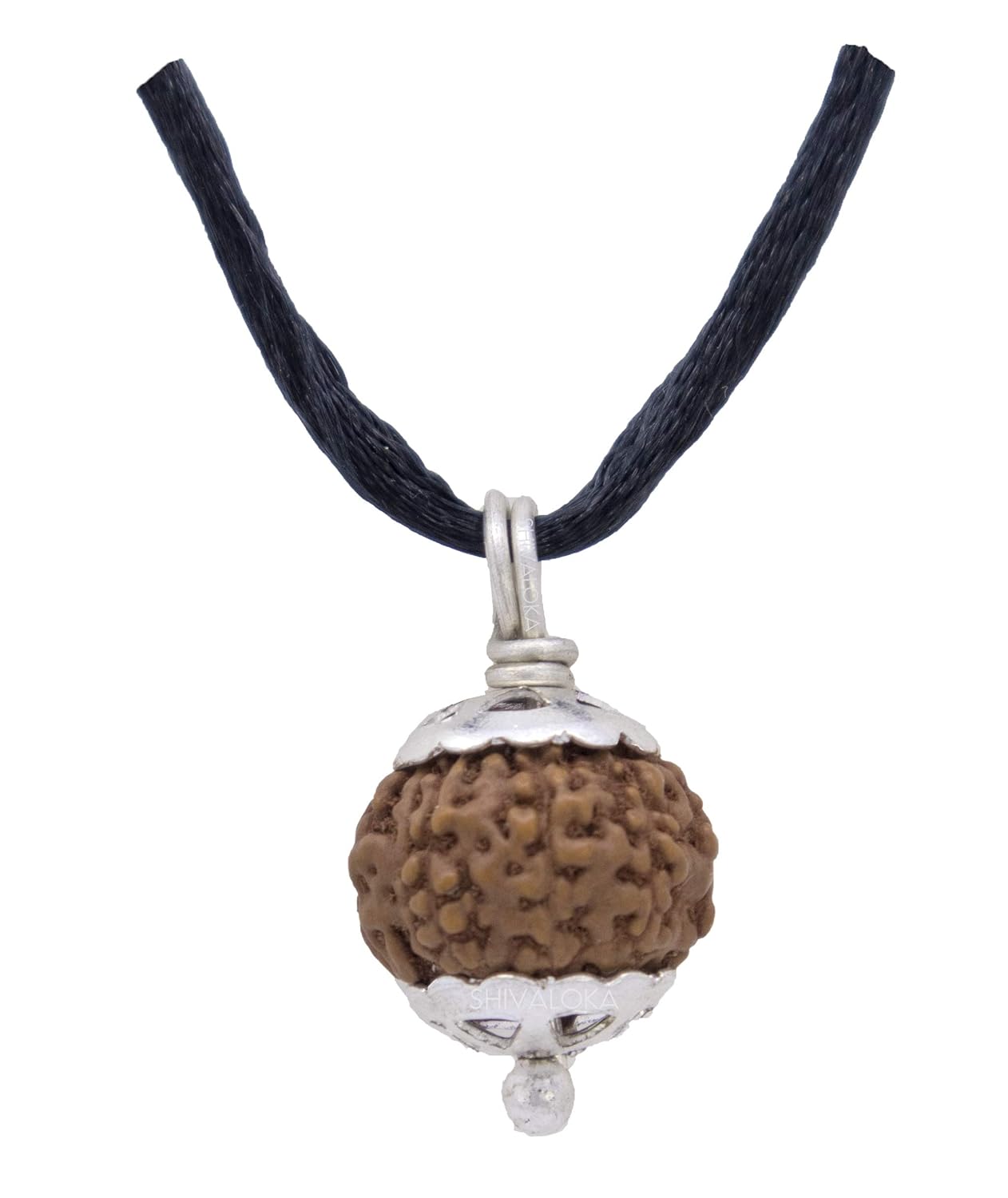 Buy SHIVALOKA 8 Mukhi Rudraksha Certified Silver Plated Pendant | 15.00 ...