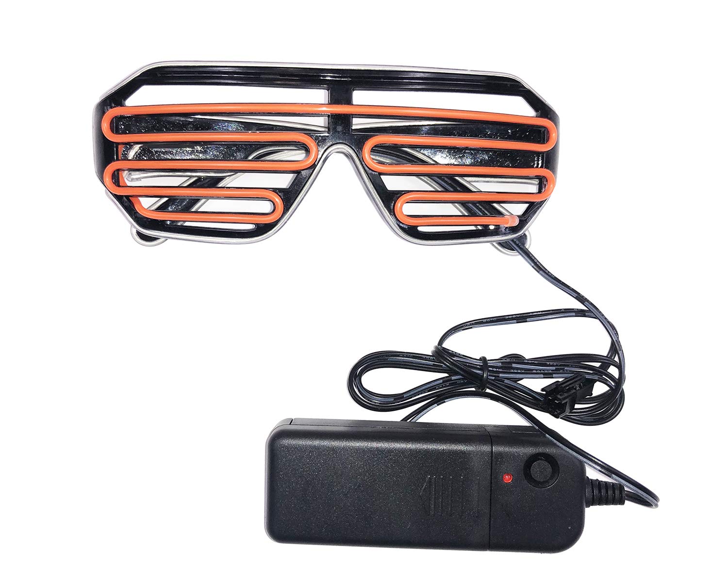 Neon Wire Flashing LED Rave Glasses Glowing Light Up Sunglasses for ...