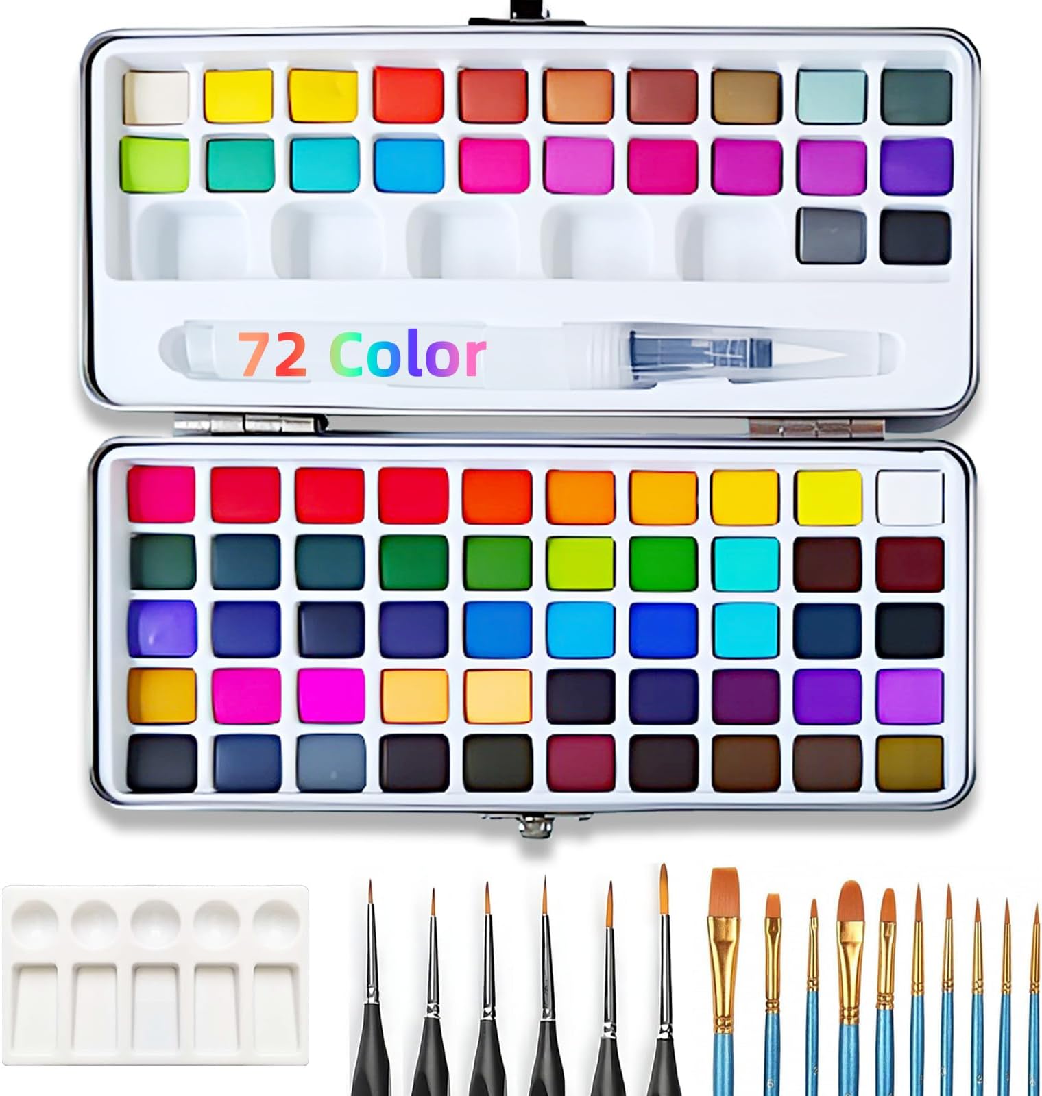 Acuarela Profesional, EASYTAO Set de Watercolor (48 Colores, 1 Pincel ...
