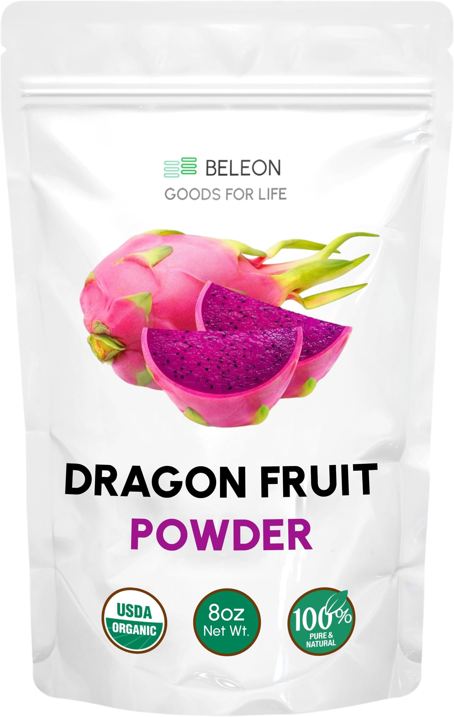 Amazon.com : Organic Dragon Fruit Powder, Pitahaya Pitaya Powder, Pure ...