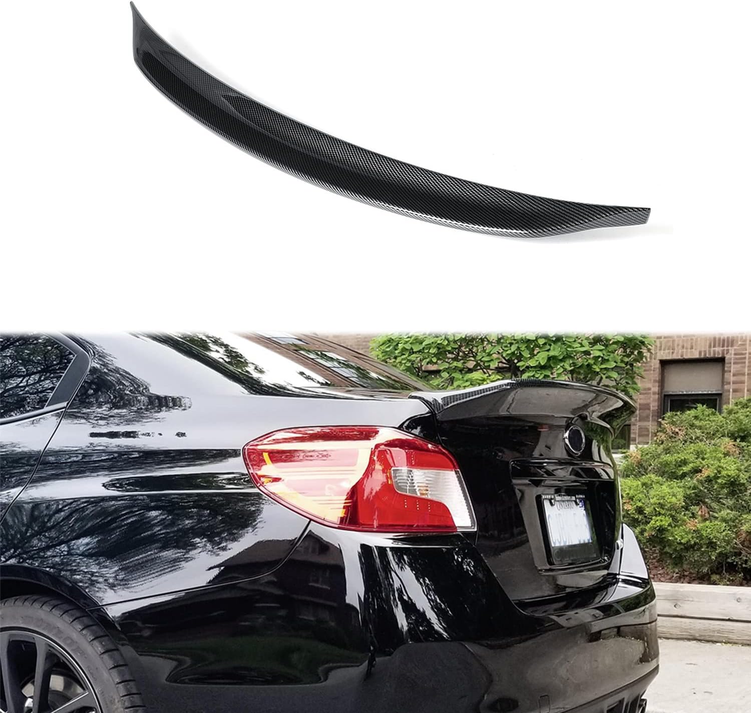 Amazon.com: Ozukyn Carbon Fiber Grain Trunk Spoiler Wing fits for ...