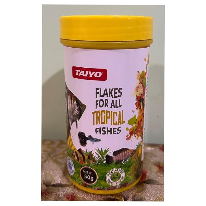 Premium Flakes taiyo Fish Food for All Small Fishes Like guppie/Tetra ...