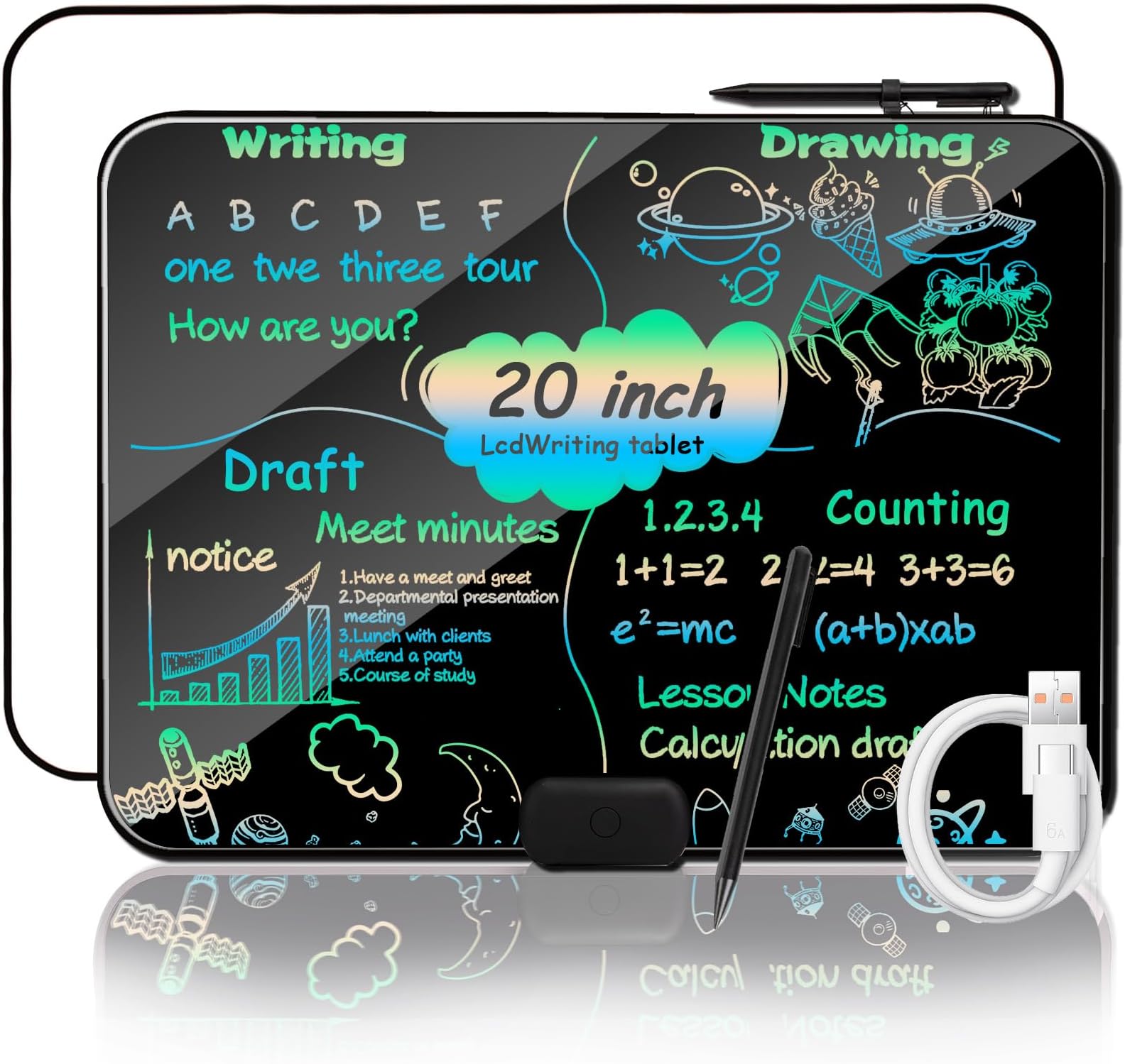 Amazon.com: ROYALITA 20-Inch LCD Writing Tablet, Writing Board Note ...