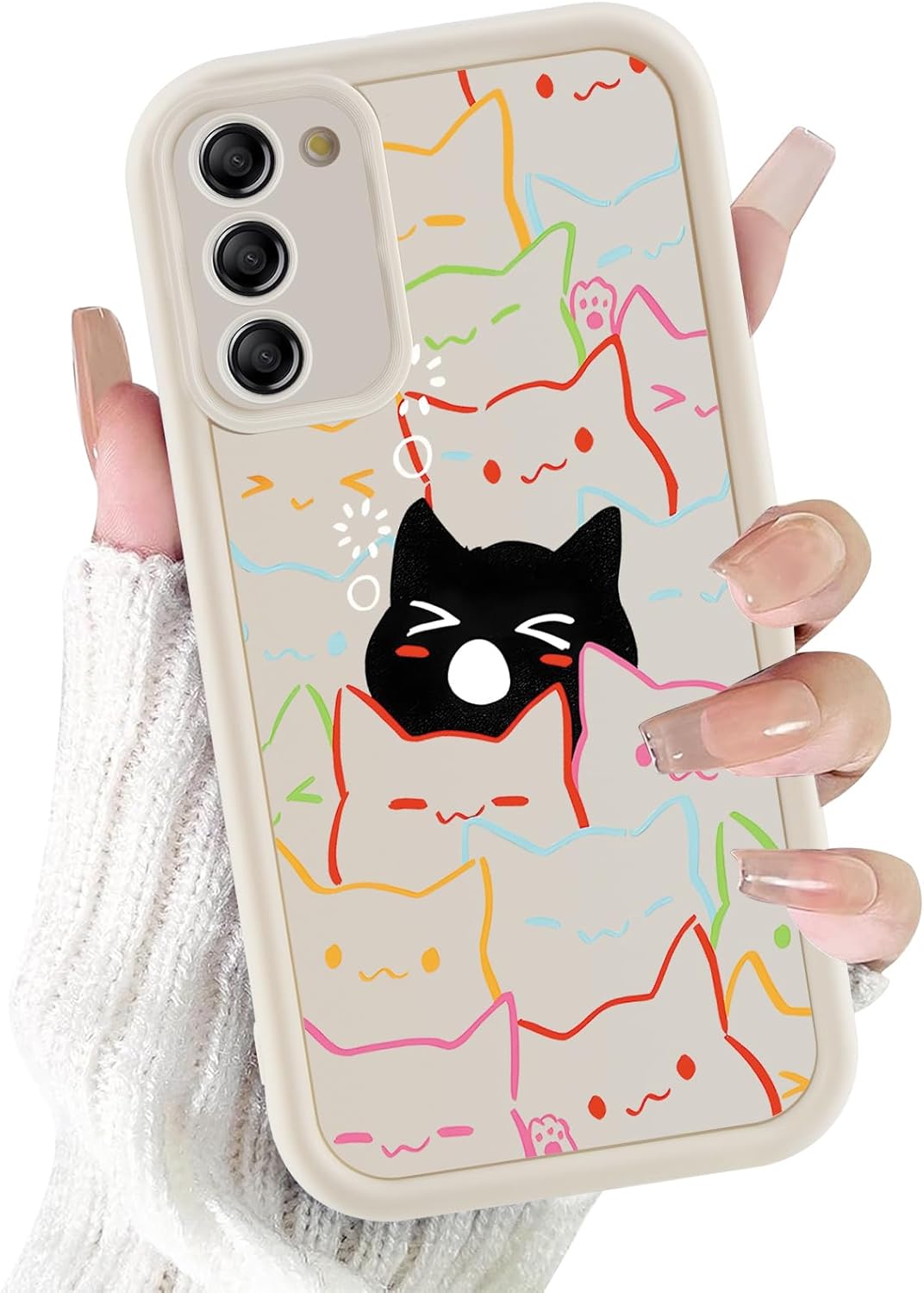 Amazon.com: lioscre Cute Cat Case for Samsung Galaxy S23 5G 6.1 ...