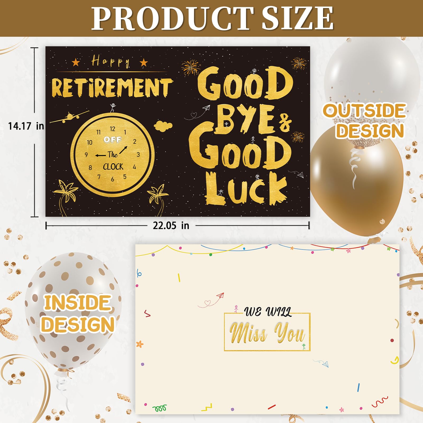 Snapklik.com : Missonemi Jumbo Retirement Card For Women Men, Large ...