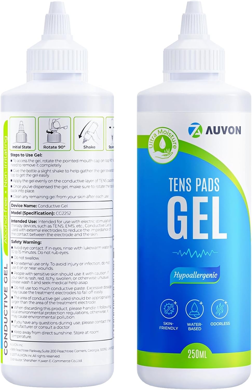 Amazon.com: AUVON Professional Conductive Gel Specialized for TENS Unit ...